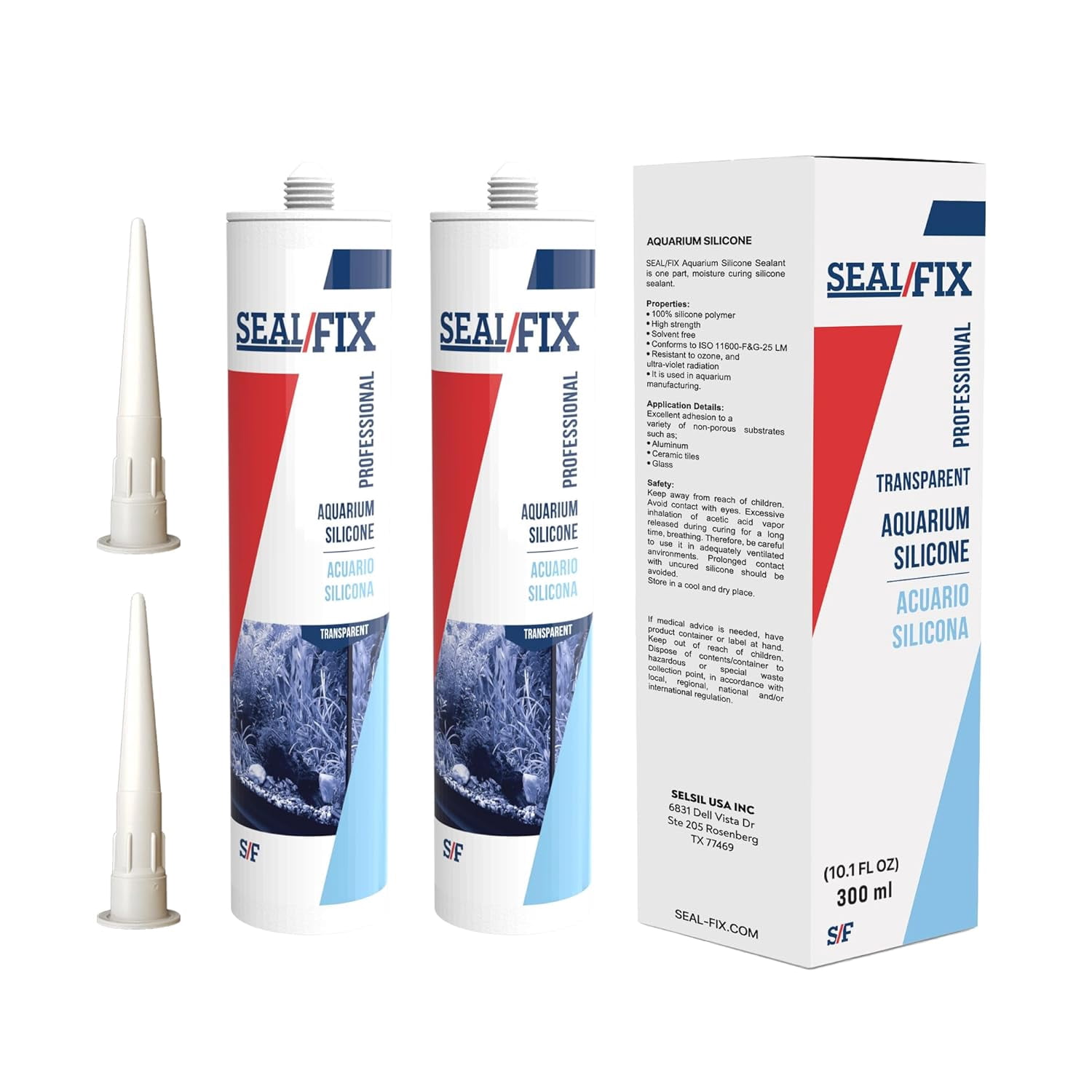 Seal/Fix Aquarium Silicone Sealant Clear – Fish-Safe for Freshwater ...