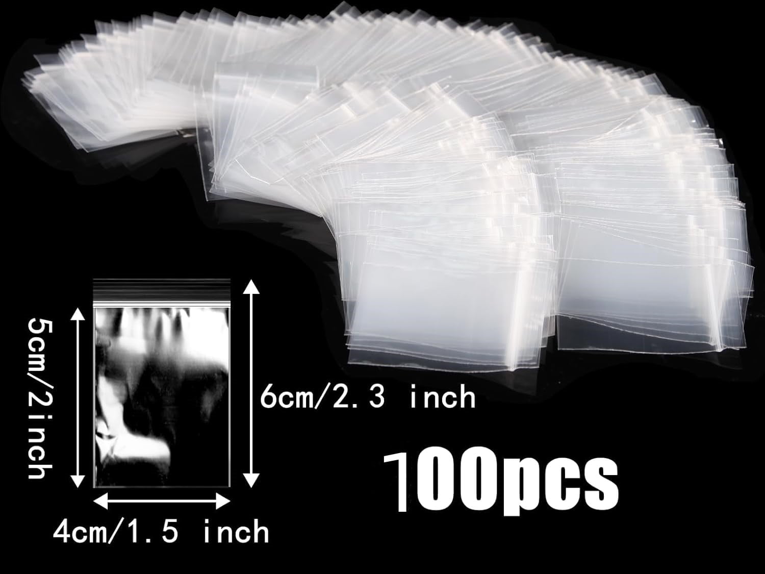 Seal Grip Bags 100 Pcs Small Clear Plastic Bags Topboutique Mini ...
