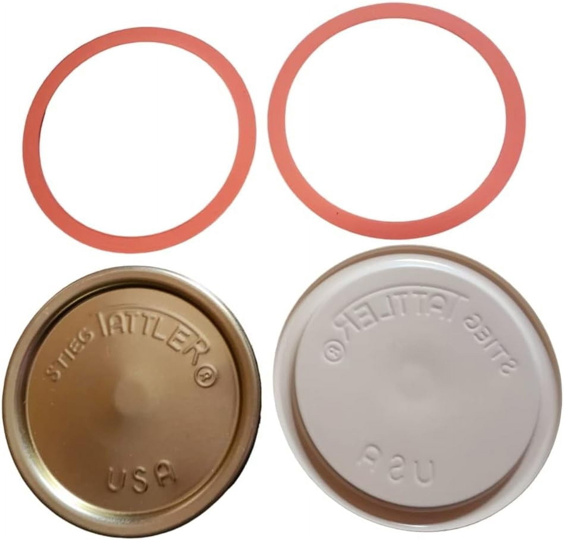 Seal-Loc Disposable Metal Canning Lids WIDE Mouth With Rubber Rings 100 ...