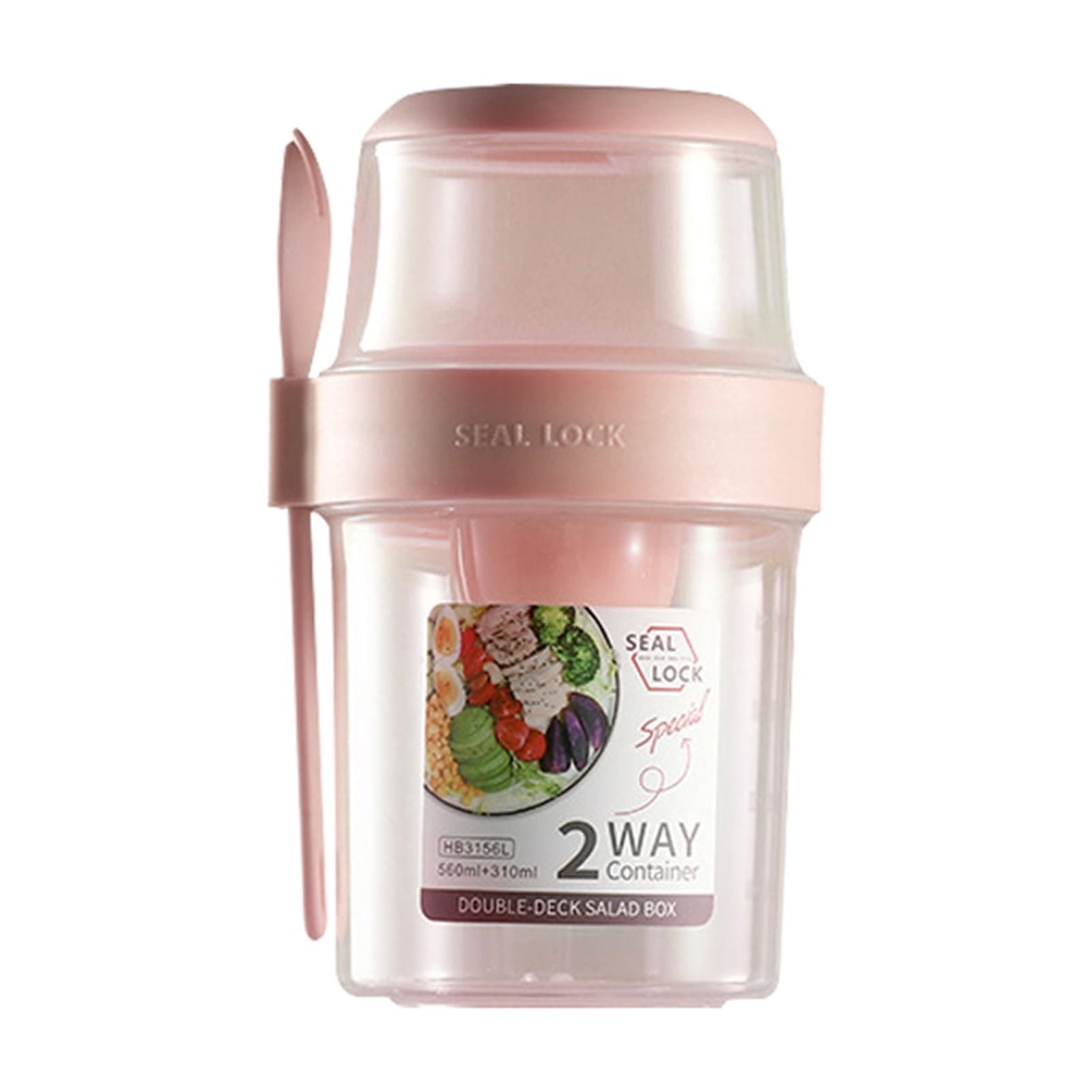 Seal Lock Shaker Cups with Lids and Spoons, Overnight Oats Containers ...