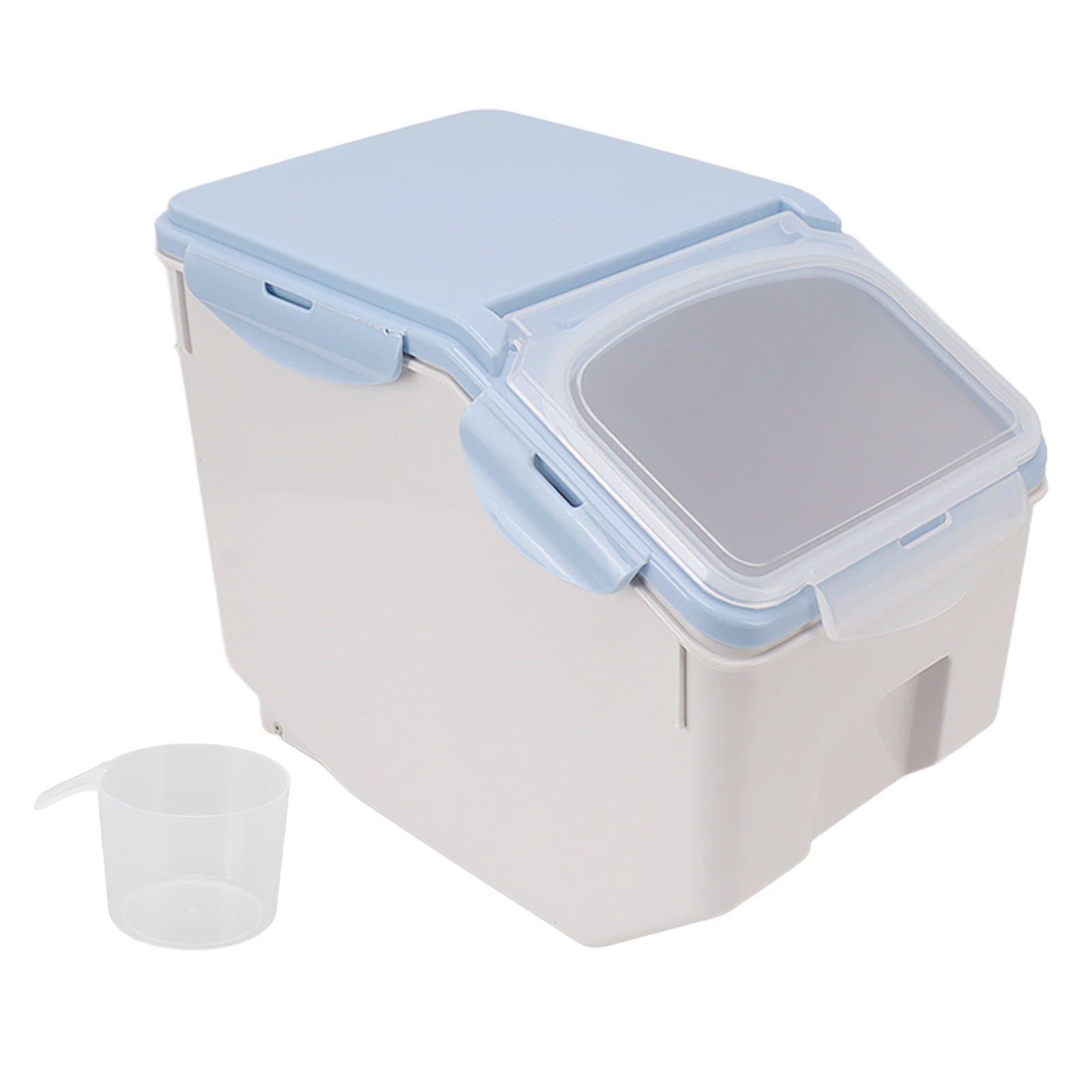 Airtight Silicone Sealed Cover, Plastic Rice Containers, Space Saving ...