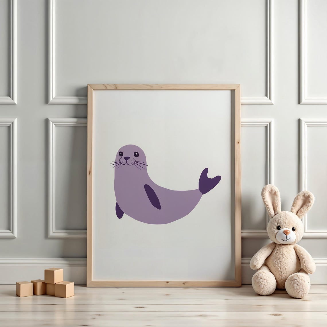 Seal Nursery Print, Cute Nursery Wall Decor, Arctic Animal Print, Seal ...