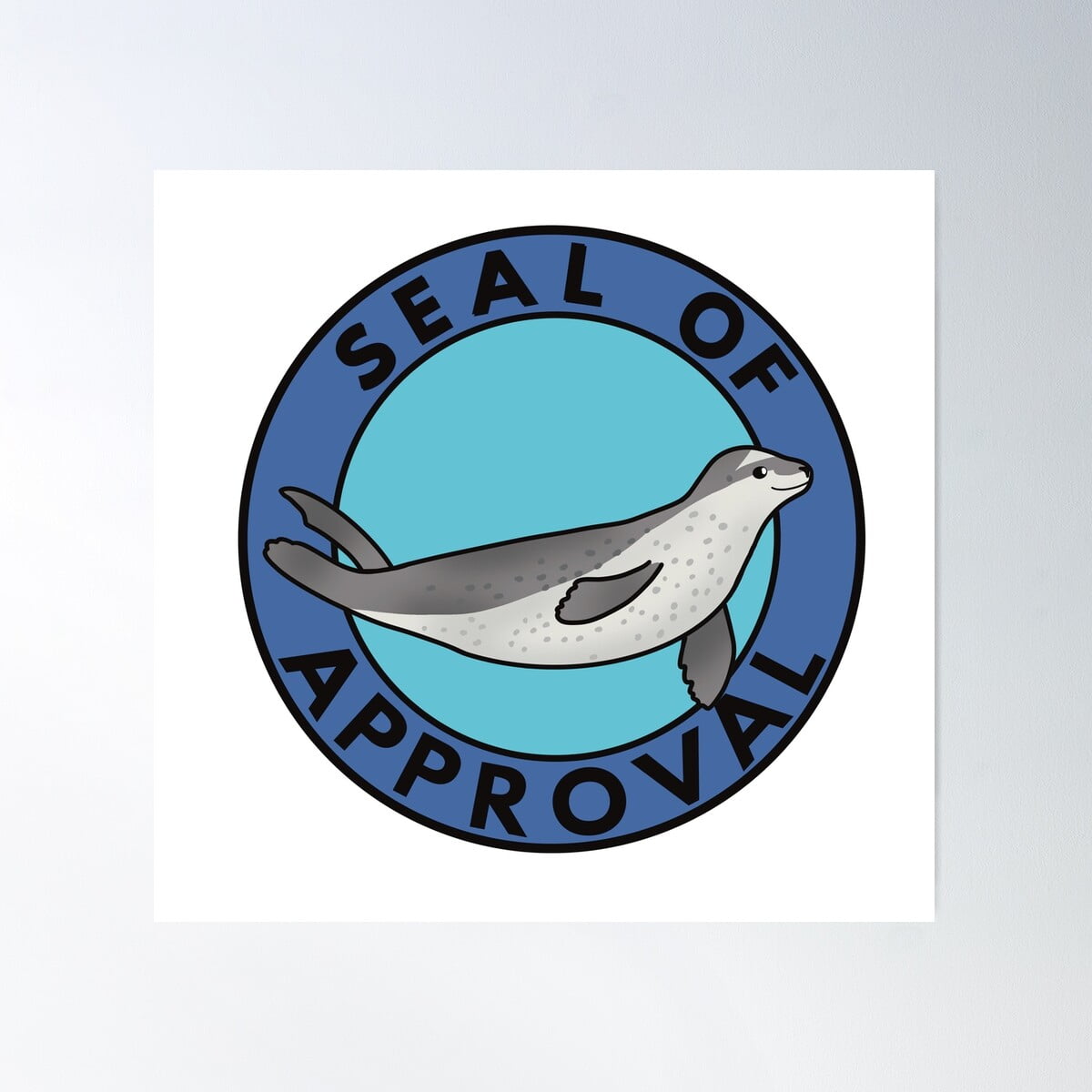 Seal Of Approval Poster Wall Art, Modern Wall Decor For Living Room ...