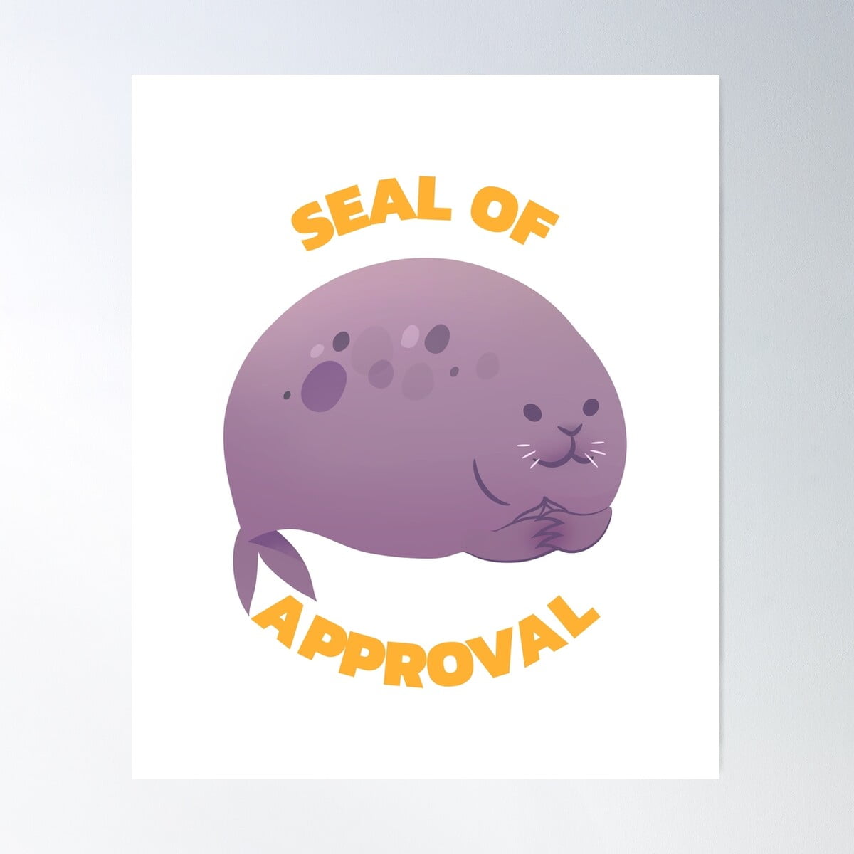 Seal Of Approval Sea Animal Poster Wall Art, Modern Wall Decor For ...