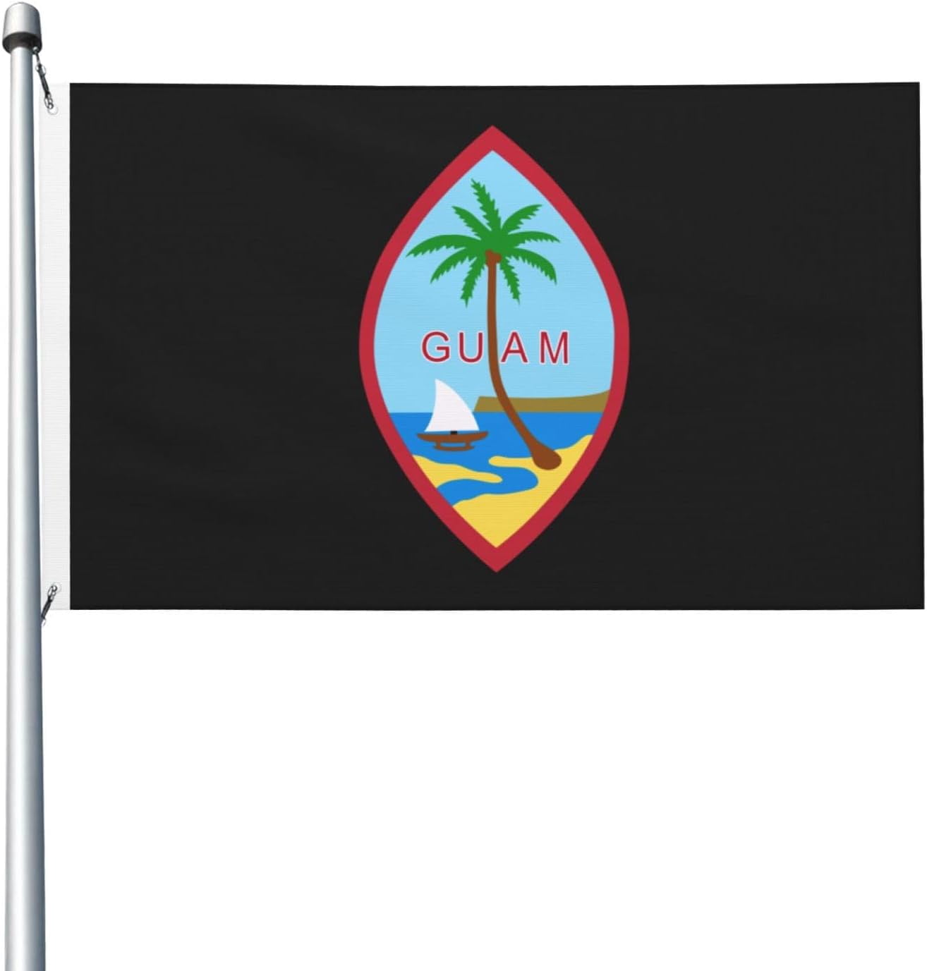Seal Of Guam Flag 3x5 Ft Outdoor Decoration Banner Yard Flag With ...