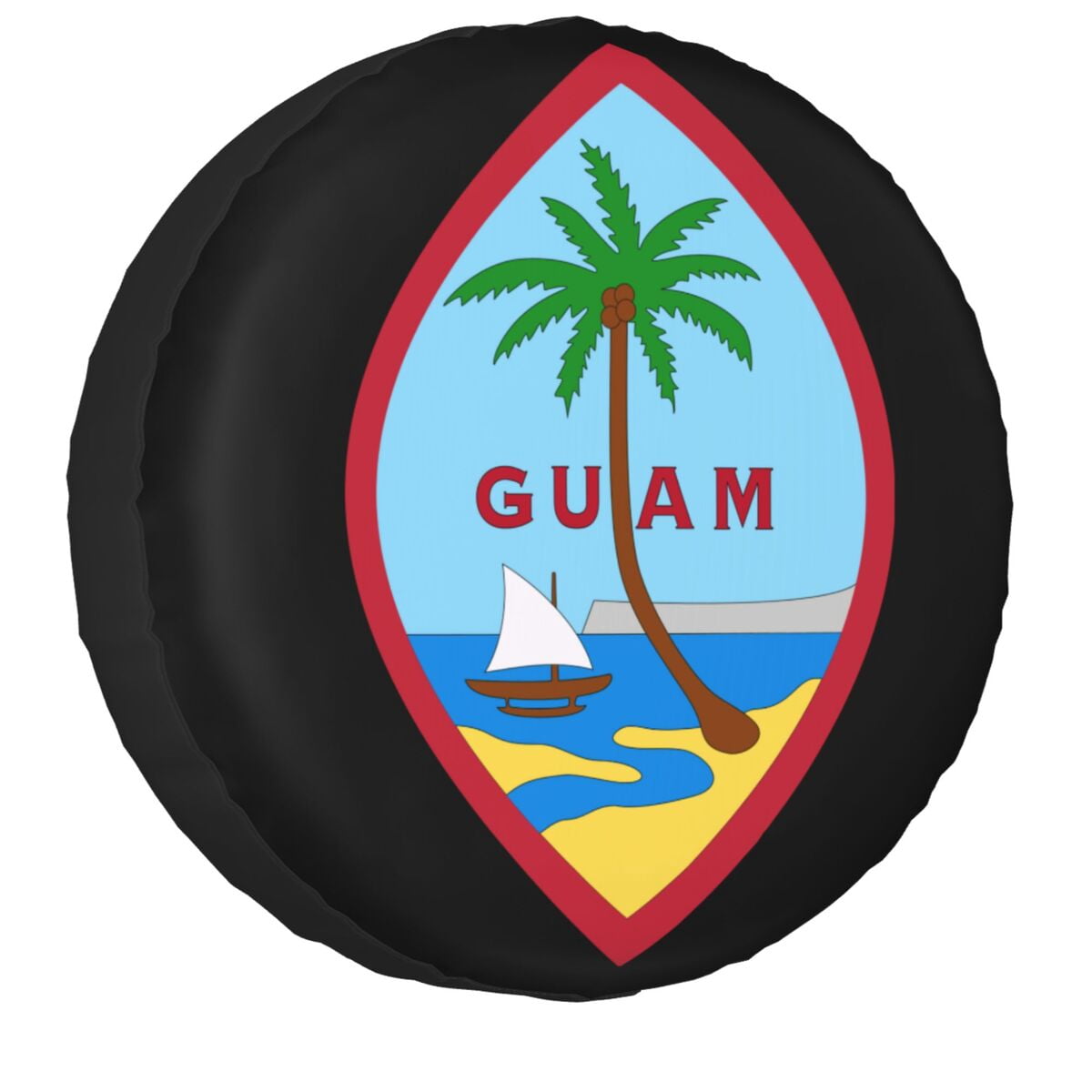 Seal Of Guam Spare Wheel Tire Cover Universal for Mitsubishi Pajero RV ...