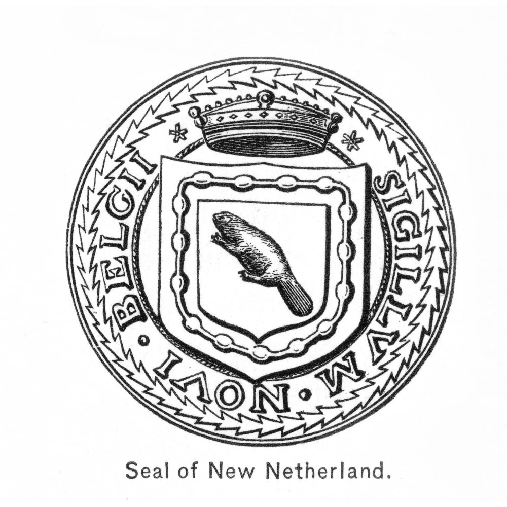 Seal Of New Netherland. Ndutch Territories Of North America 17Th ...