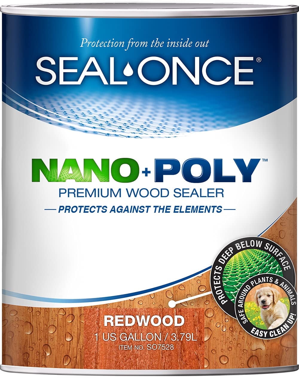 Seal Once Redwood NANO+POLY Premium Wood Sealer, 1 Gallon - Walmart.com