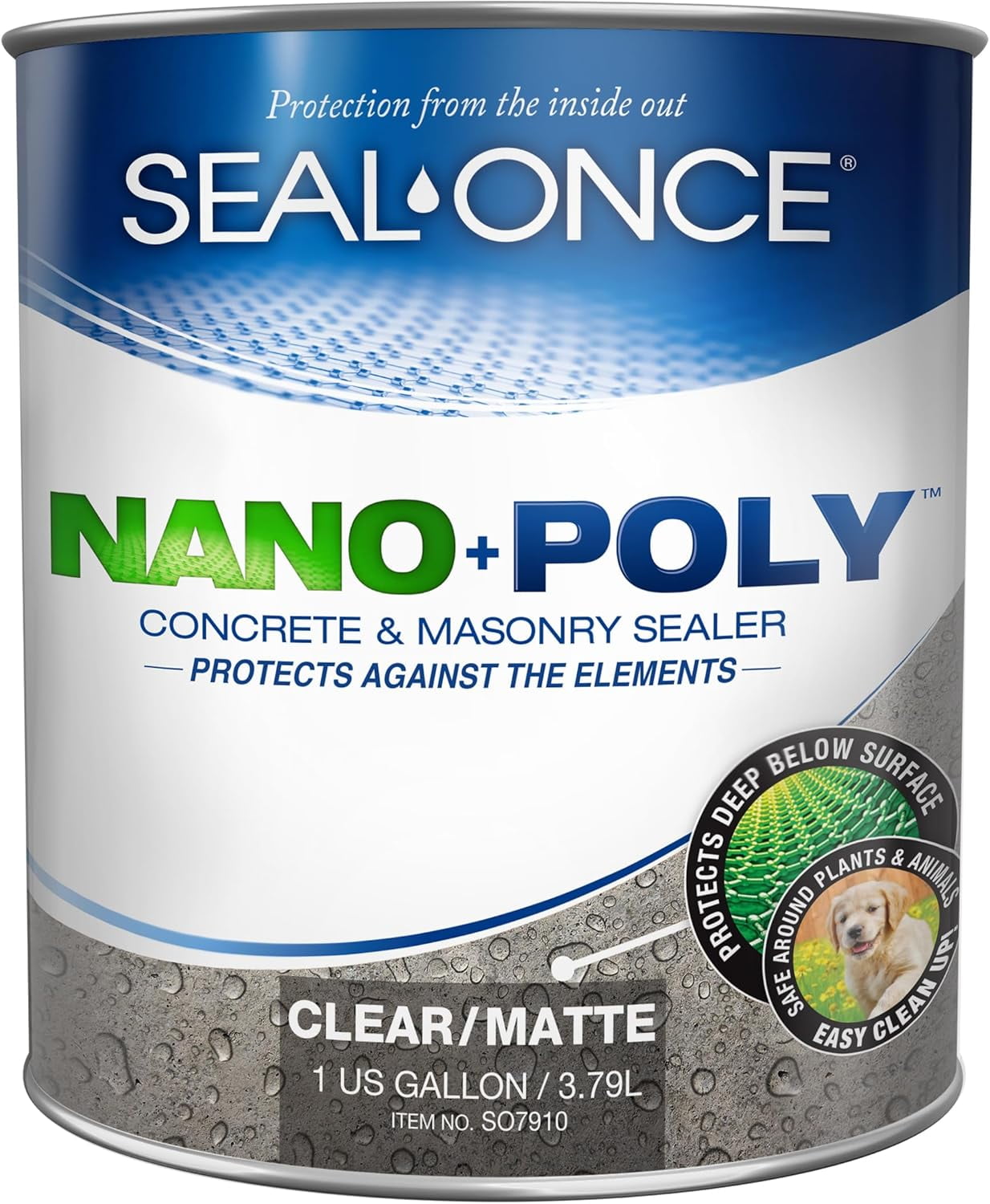 Seal-Once SO7910 Nano+Poly Concrete & Masonry Penetrating Sealer ...