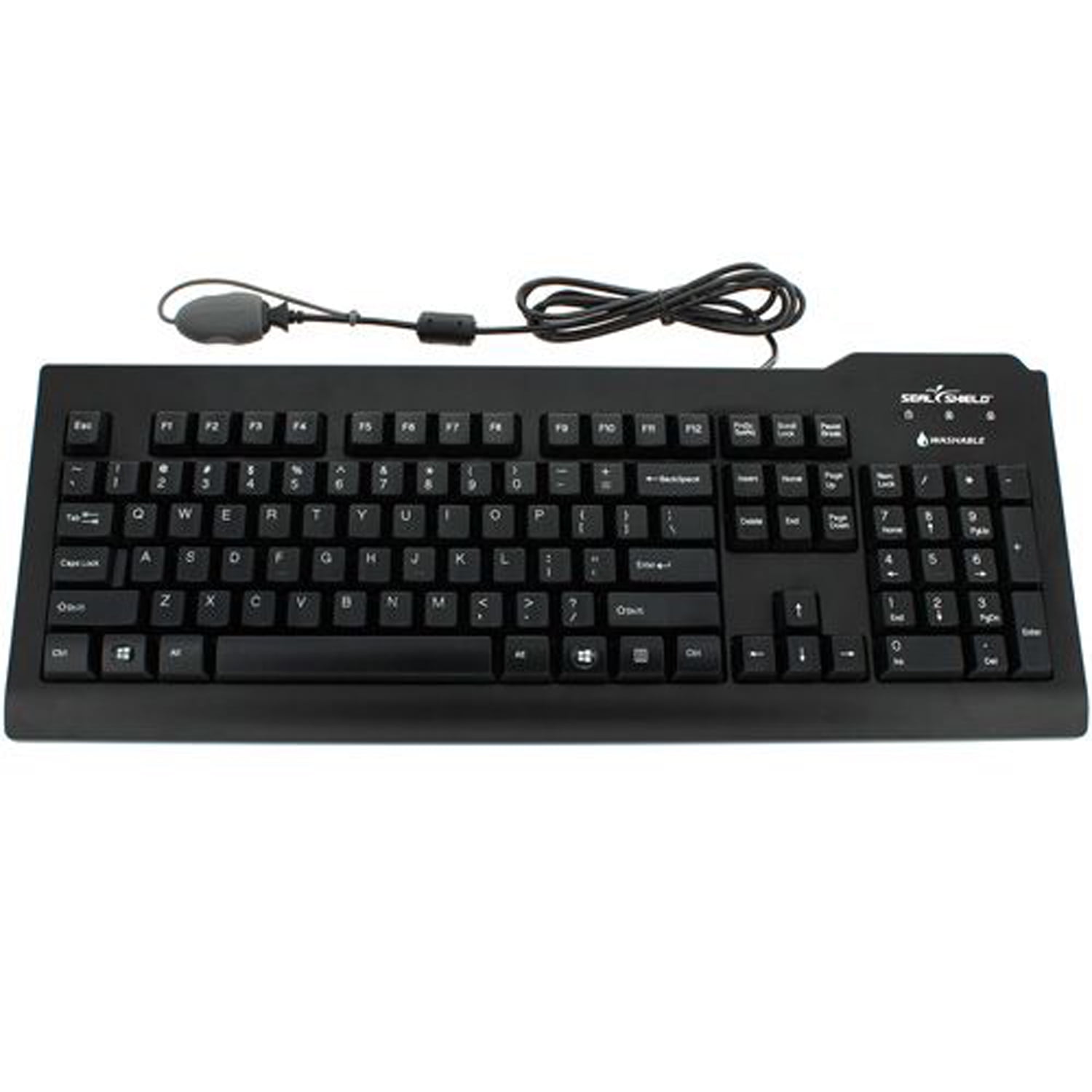 Seal Shield Clean Glow Waterproof Keyboard - Black - Walmart.com
