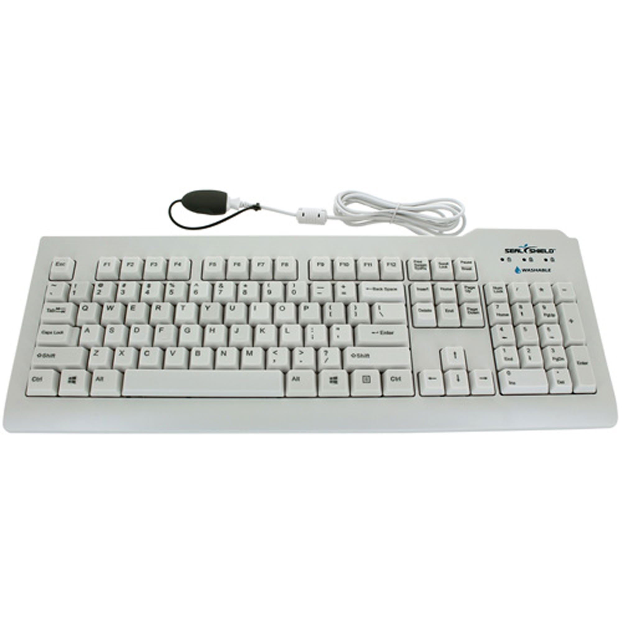 Seal Shield Silver Seal Waterproof Keyboard - SSWKSV207L, white ...