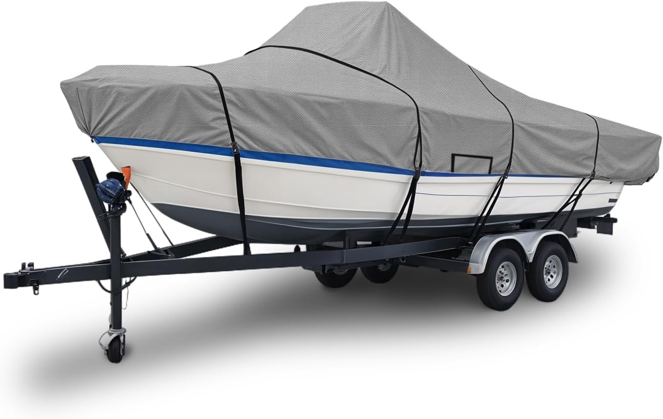 Seal Skin 600D Heavy Duty Fabric Waterproof Boat Cover V Hull Cover ...