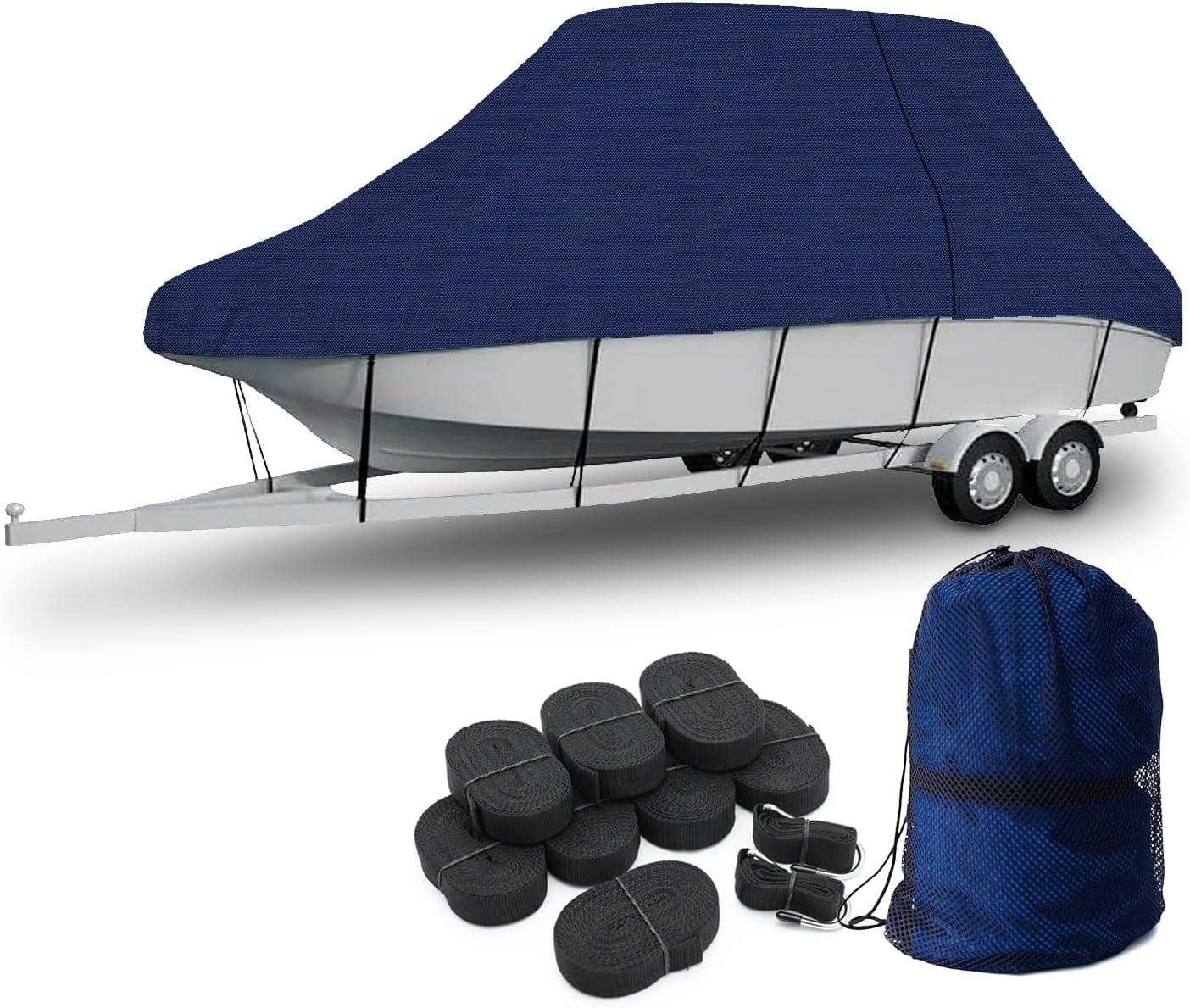 Seal Skin 600D Marine Grade T-Top Boat Cover upto 16'-18'L x 102"W Beam ...