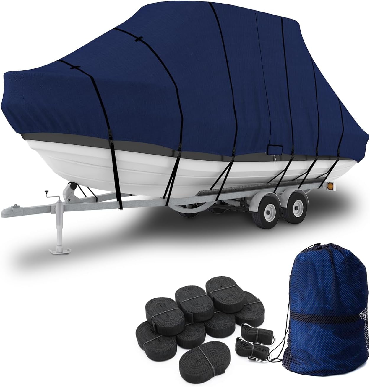 Seal Skin 600D Marine Grade T-Top Boat Cover upto 20'-22'L x 102"W Beam ...