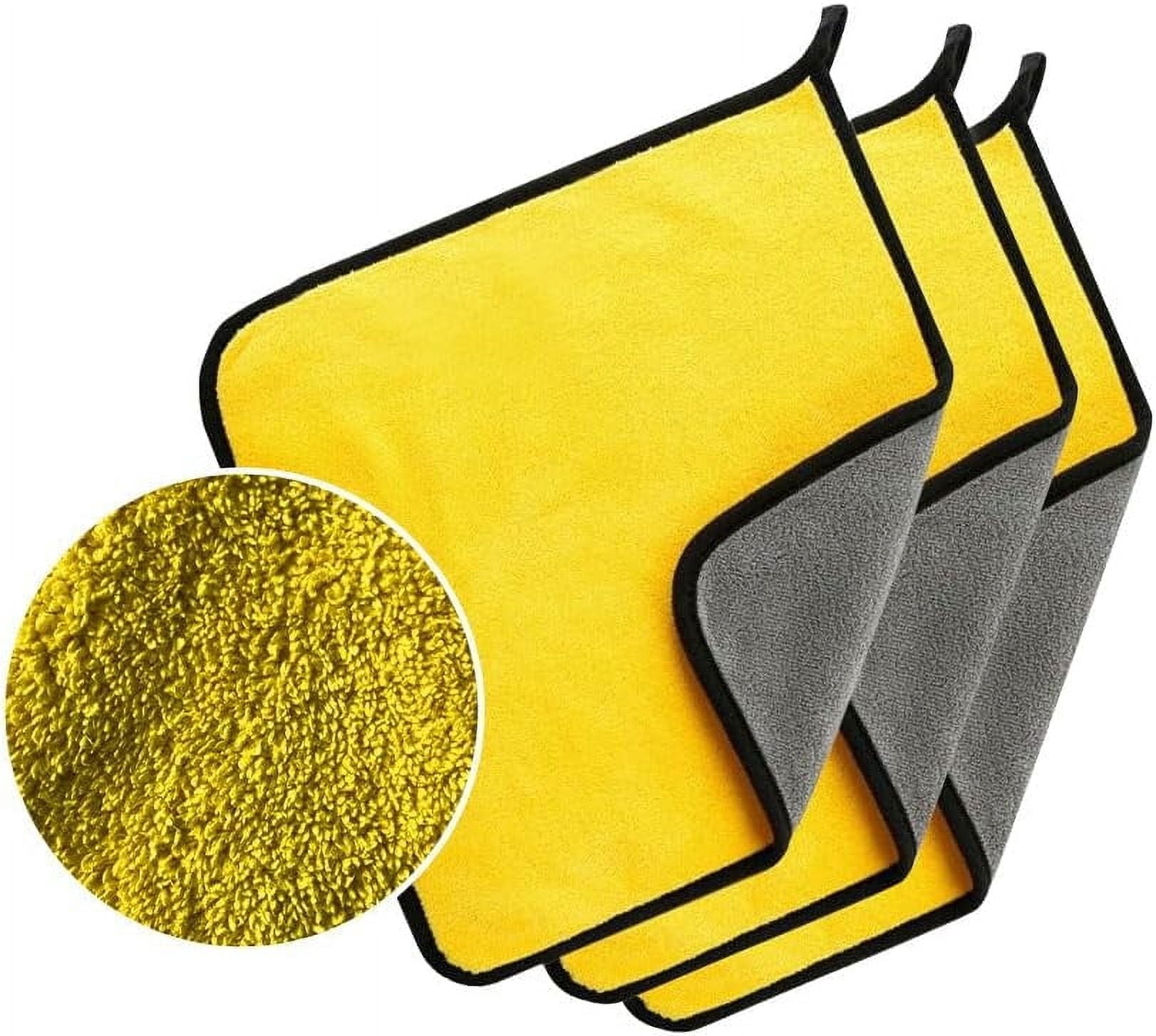Seal Skin Microfiber Car Cleaning Cloths – Pack of 3, 12"x12", Ultra ...