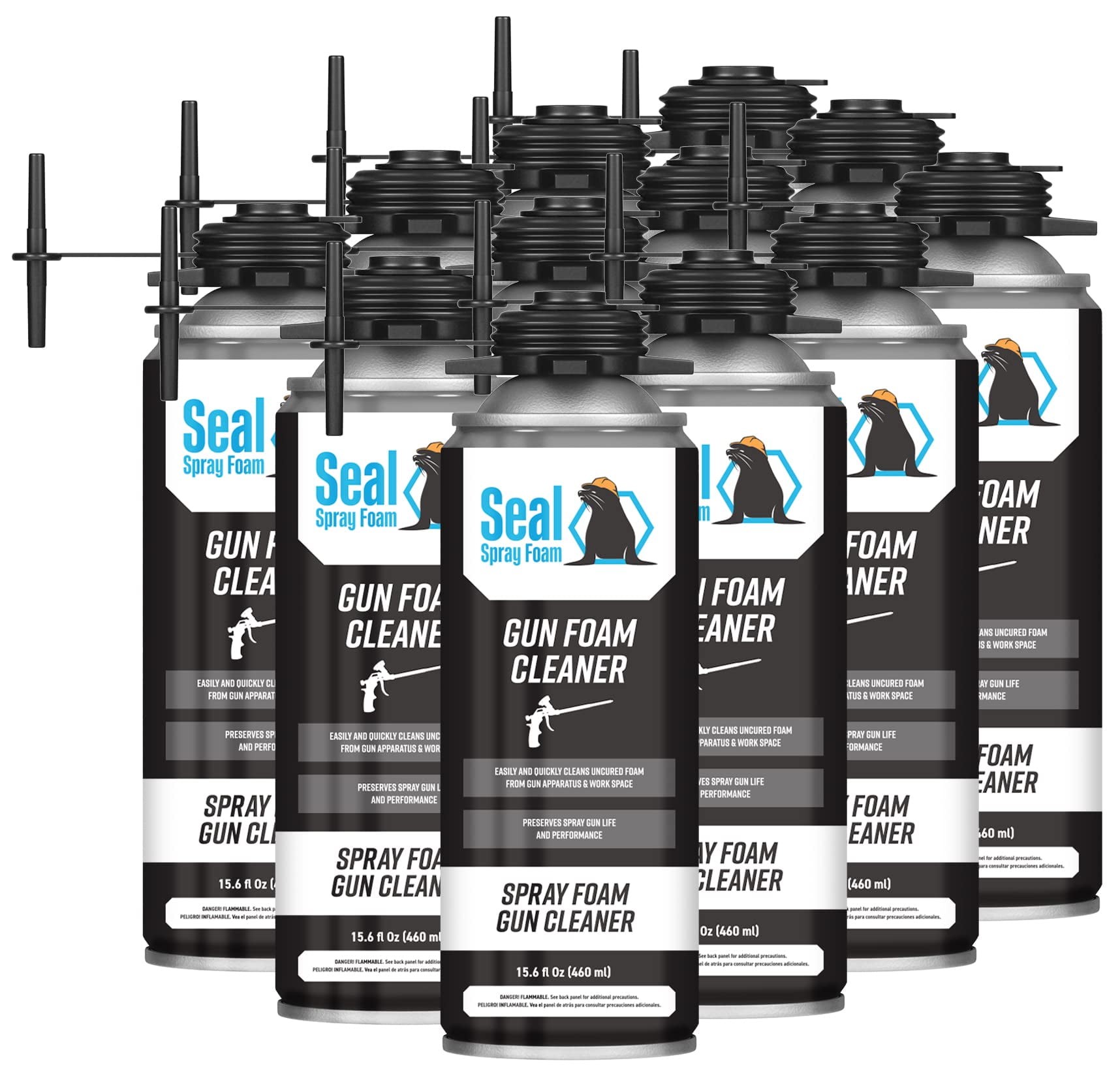 Seal Spray Foam Dispensing Gun Cleaner 15.6 OZ Can (1 Case - QTY 12 ...