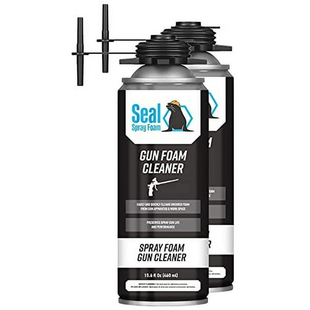 Seal Spray Foam Gun Cleaner, 15.6 OZ Can, 2 Pack for Uncured Foam Removal - Walmart.com