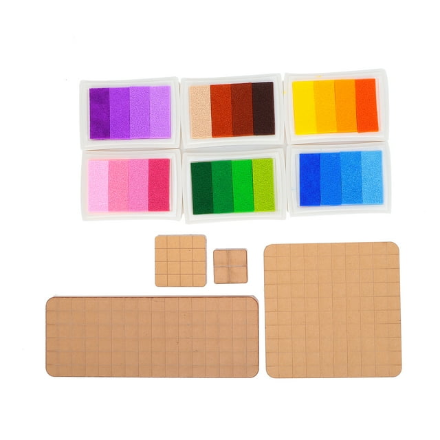 Seal Stamp Pad Ink Pad Acrylic Set DIY Transparent Round Angle Manual ...