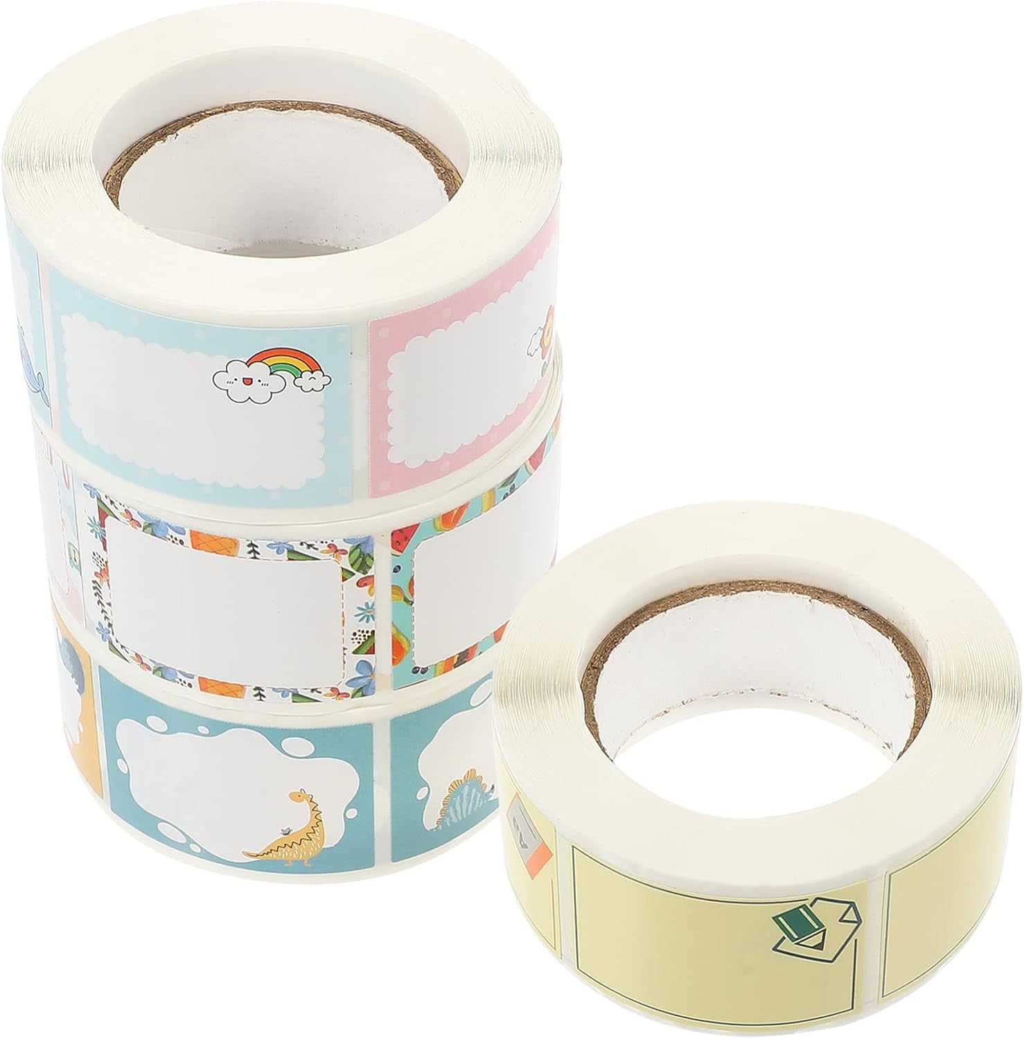 Seal Stickers Cartoon Labels Name Tag Stickers 4 Rolls Adhesive Sticky ...