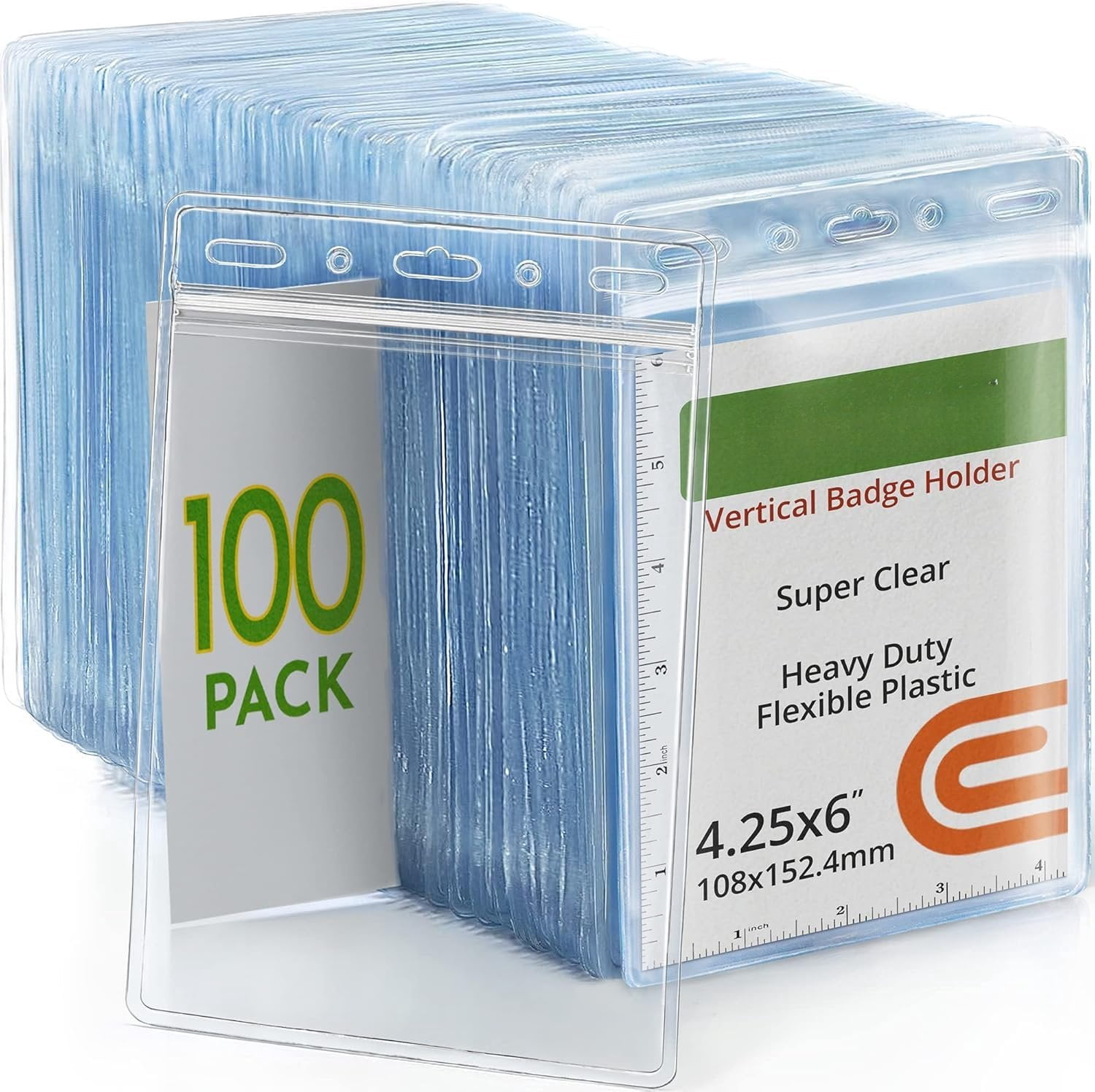 Seal Vertical 4x6 Passport & Card Holders (4x6 (XXL), 100 Pack), Clear ...