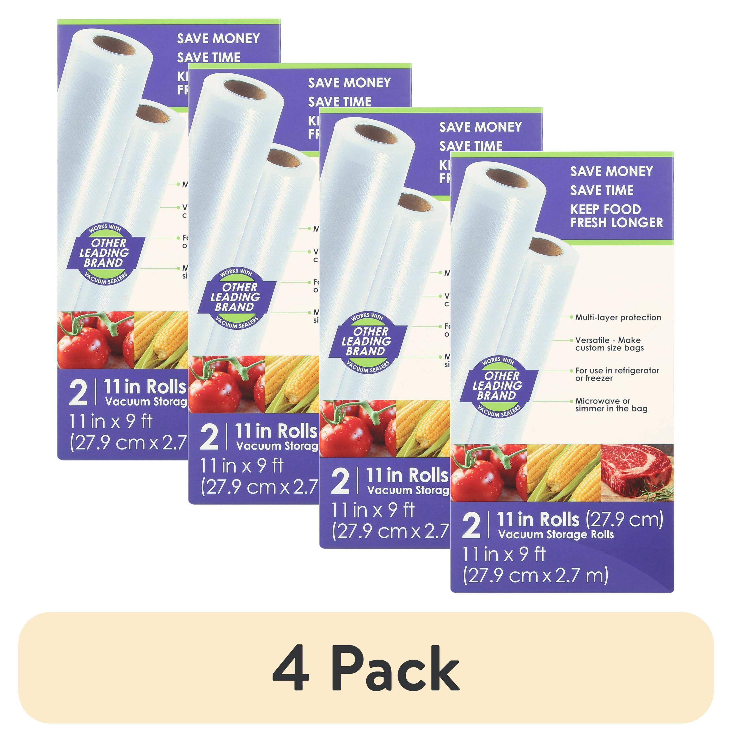 (4 pack) Seal-a-Meal 11" x 9' Vacuum Seal Rolls for Seal-a-Meal and ...