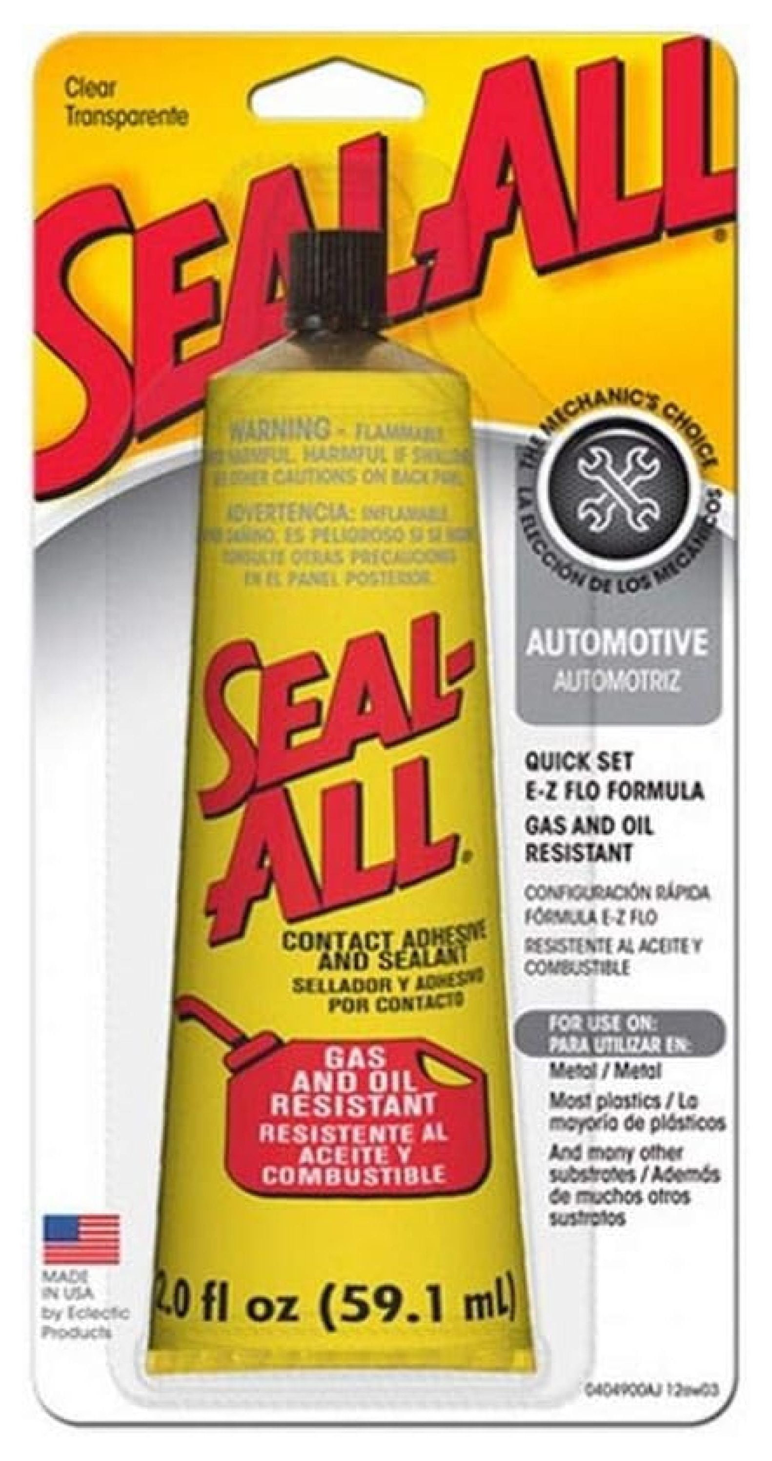 Seal-all Adhesive - 12 Pack, 2oz Clear Contact Adhesive & Sealant ...