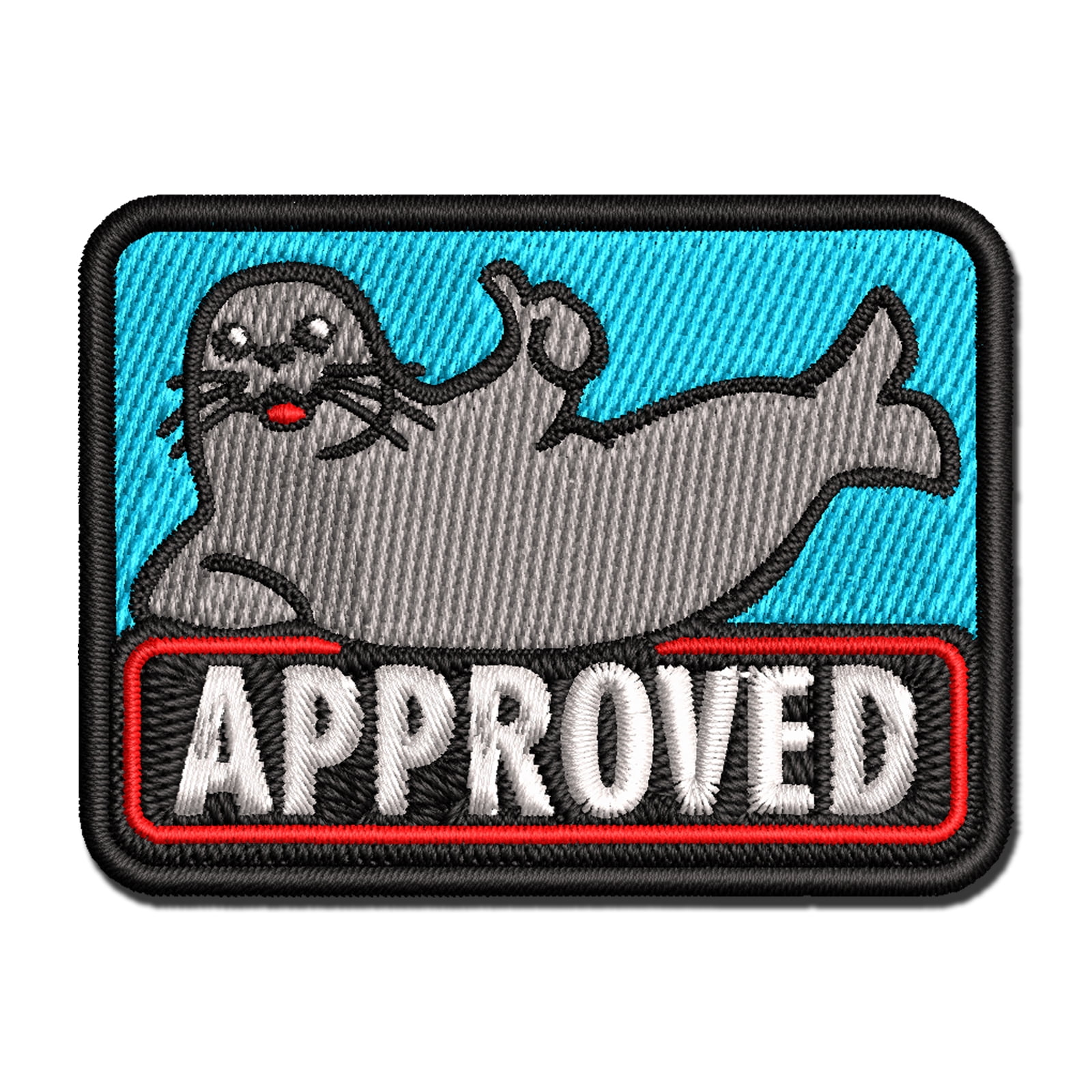 Seal of Approval Approved Recognition Teacher Applique Multi-Color Embroidered Hook & Loop Patch ...