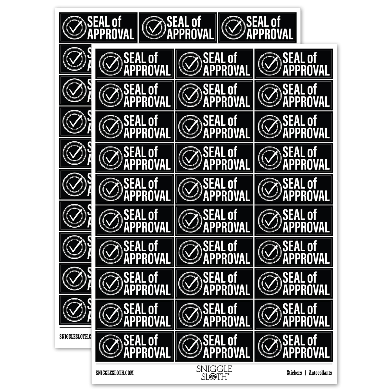 Seal of Approval Check Mark Checkmark Sticker Set - Black - Gloss ...