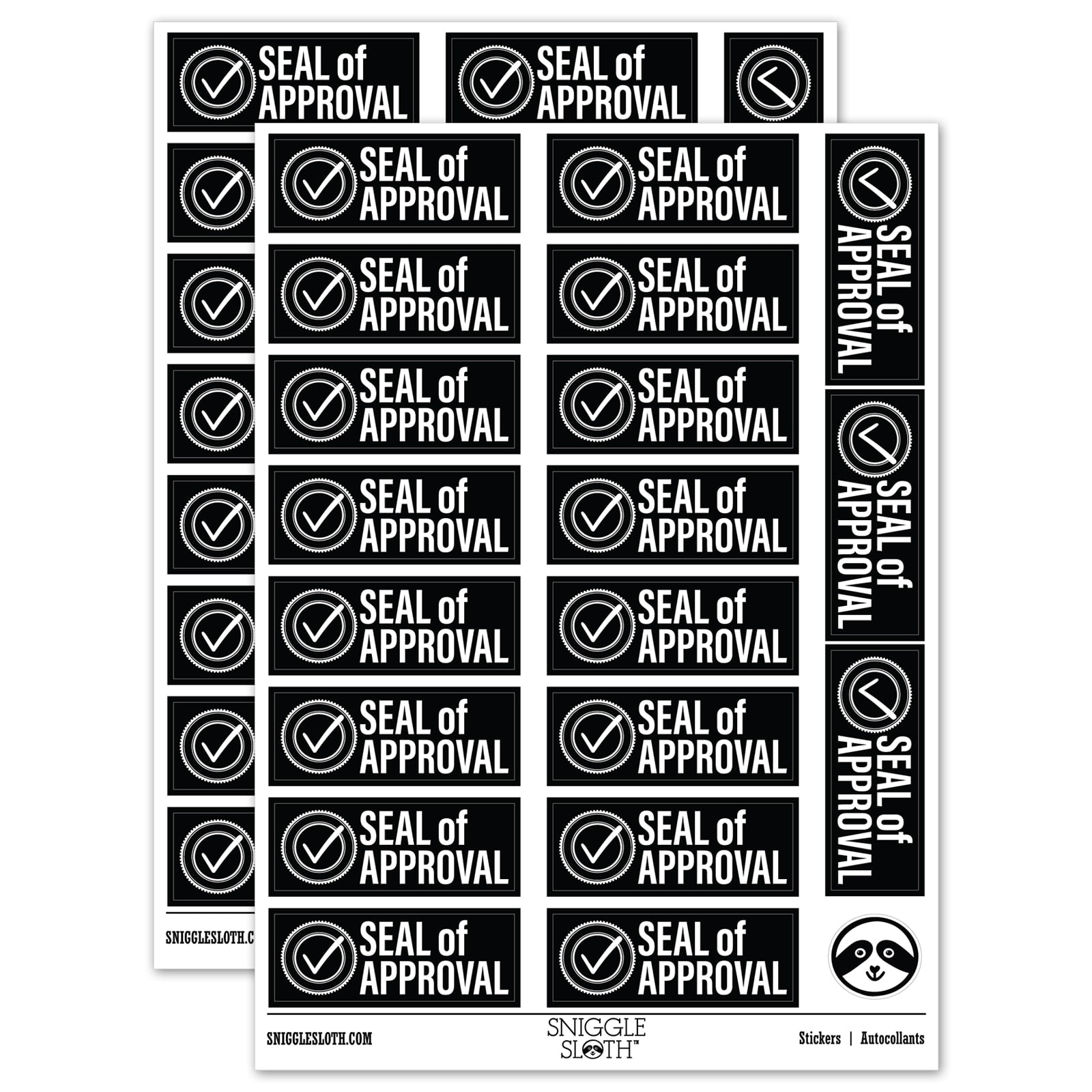 Seal of Approval Check Mark Checkmark Sticker Set - Black - Gloss ...