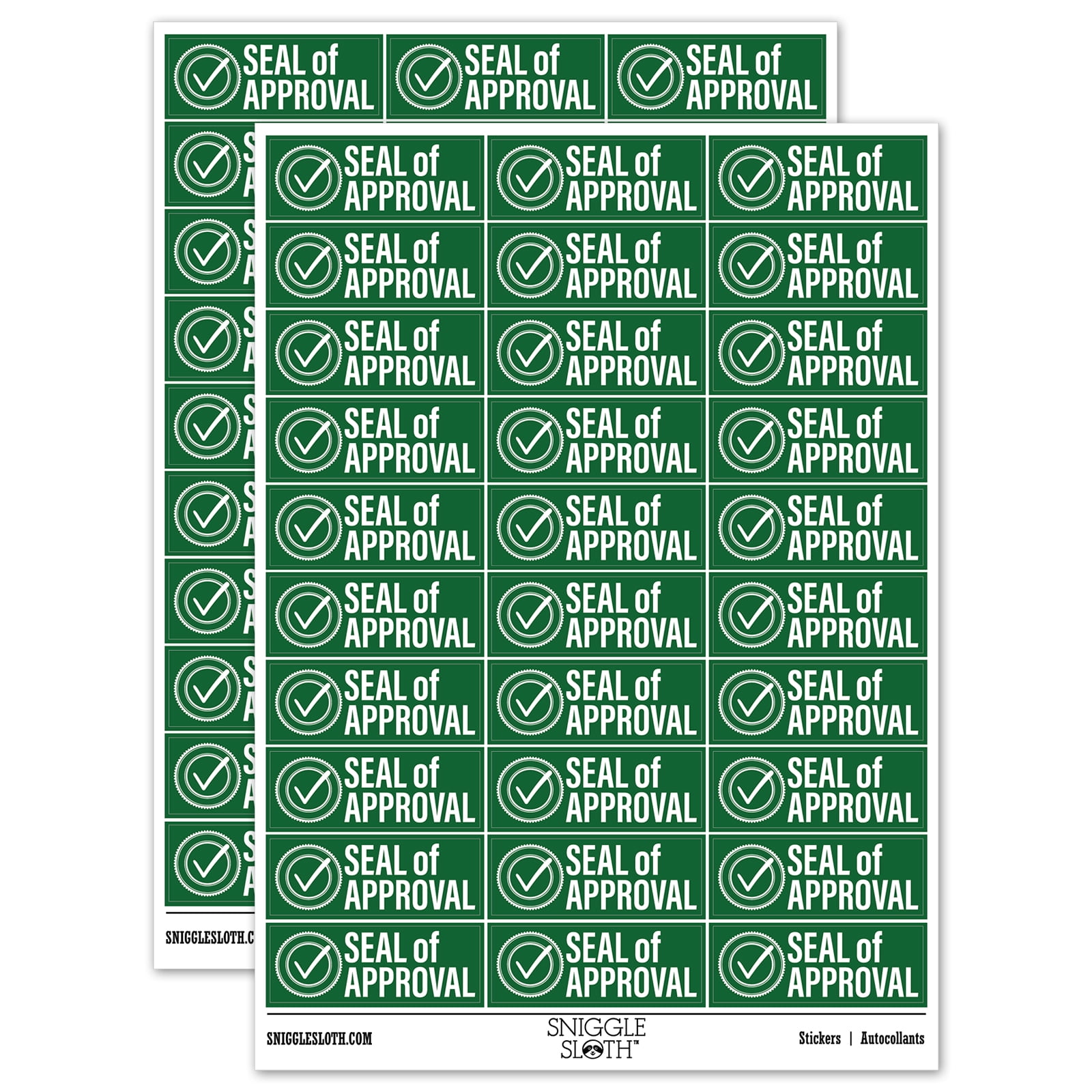 Seal of Approval Check Mark Checkmark Sticker Set - Dark Green - Gloss ...