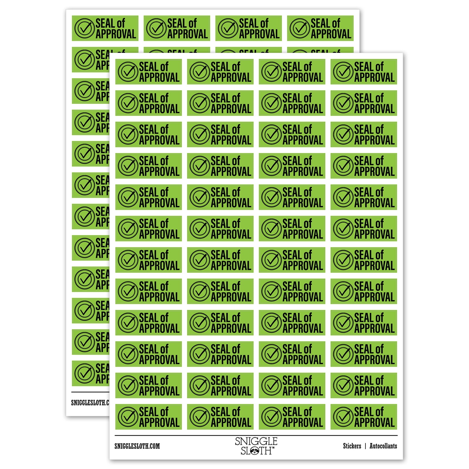 Seal of Approval Check Mark Checkmark Sticker Set - Light Green - Gloss ...