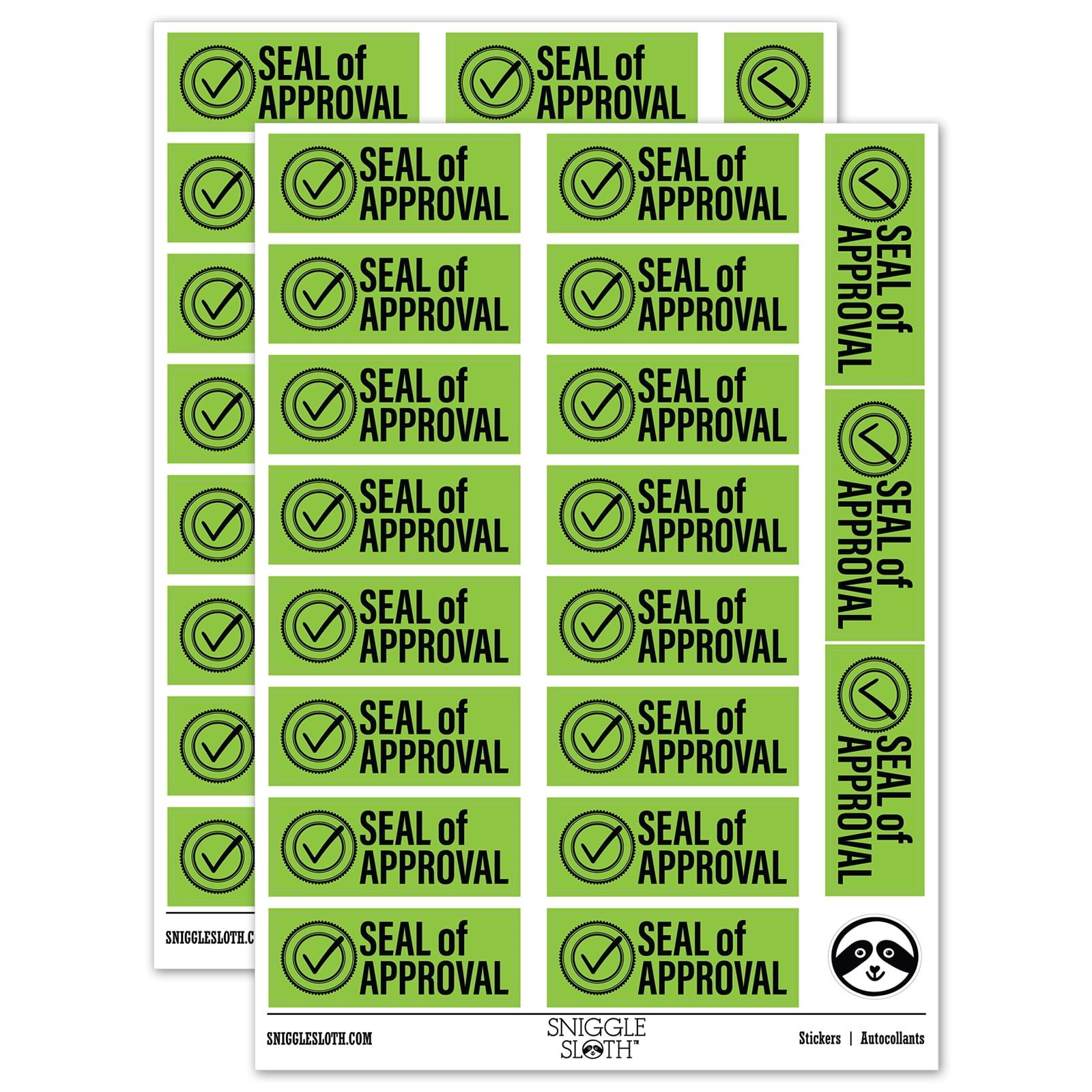 Seal of Approval Check Mark Checkmark Sticker Set - Light Green - Gloss ...