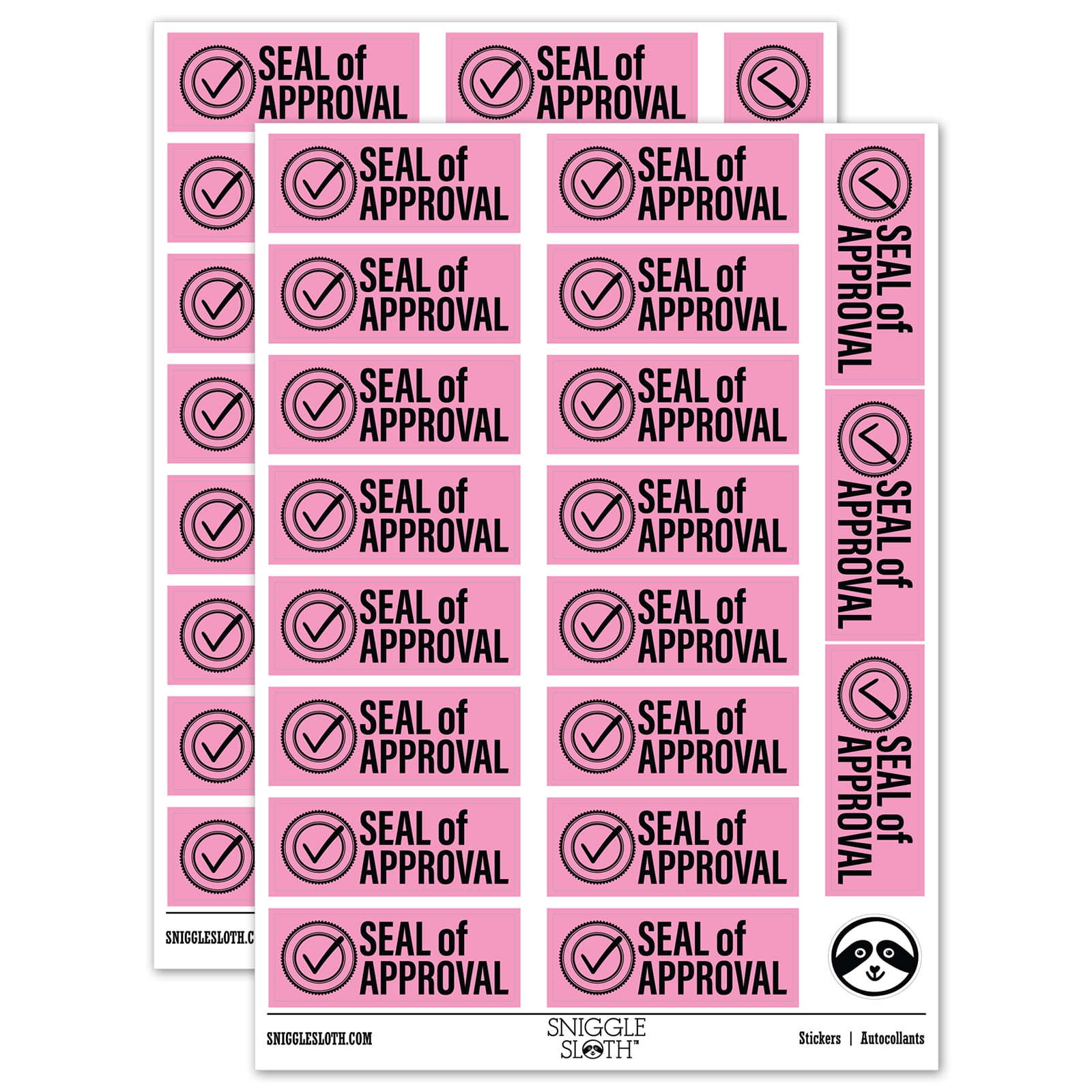 Seal of Approval Check Mark Checkmark Sticker Set - Light Pink - Matte ...