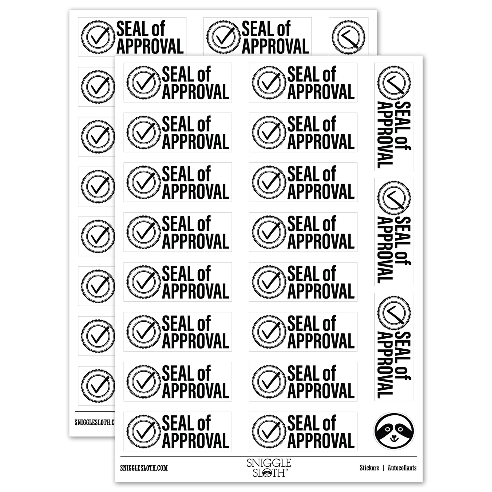 Seal of Approval Check Mark Checkmark Sticker Set - White - Matte ...