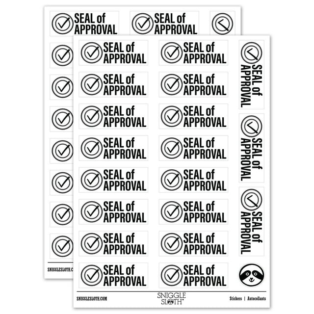 Seal of Approval Check Mark Checkmark Sticker Set - White - Matte ...