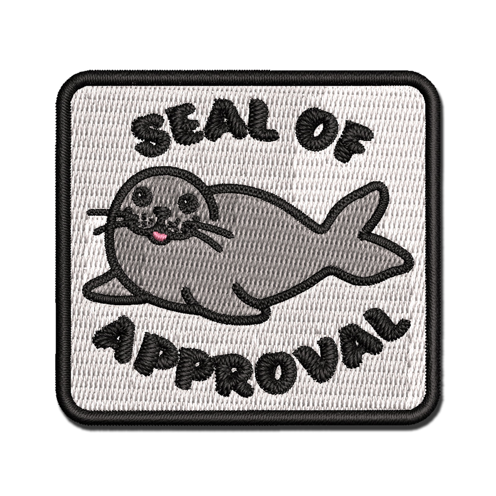 Seal of Approval I Approve Funny Applique Multi-Color Embroidered Hook ...