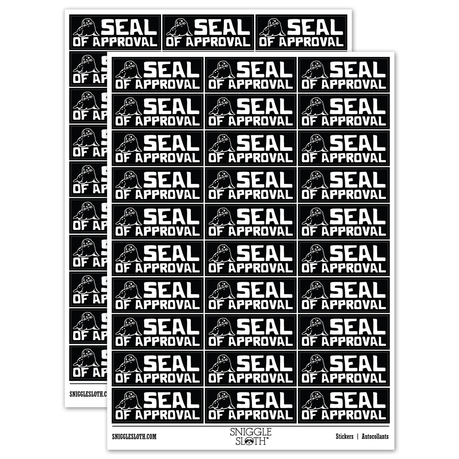 Seal of Approval Teacher Student School Sticker Set - Black - Matte ...