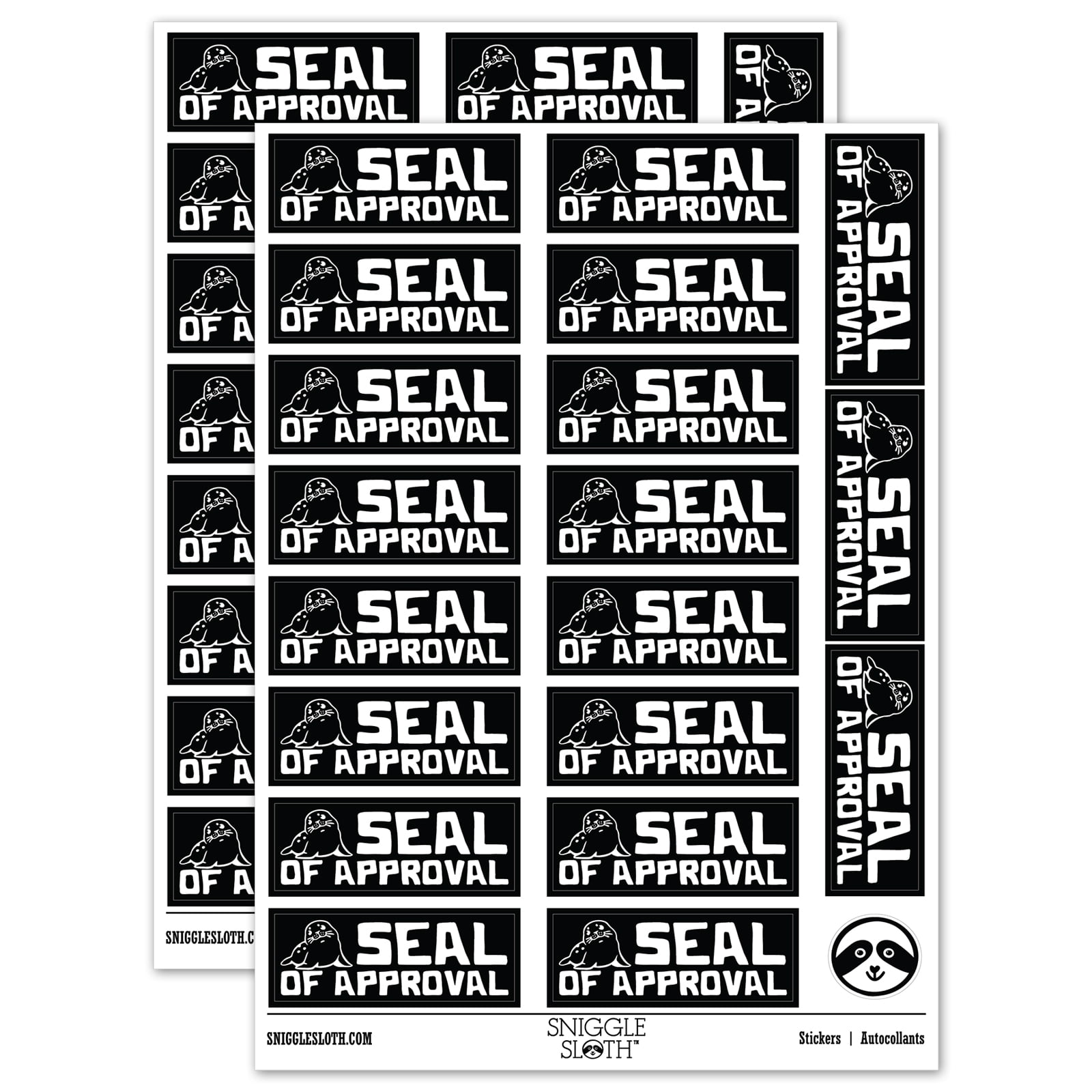 Seal of Approval Teacher Student School Sticker Set - Black - Matte ...