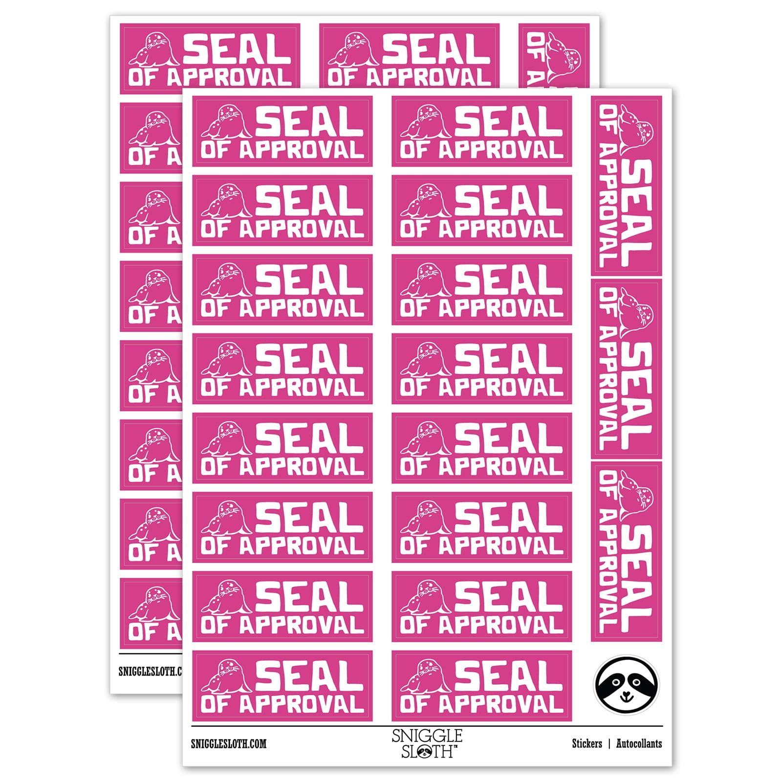 Seal of Approval Teacher Student School Sticker Set - Hot Pink - Matte ...