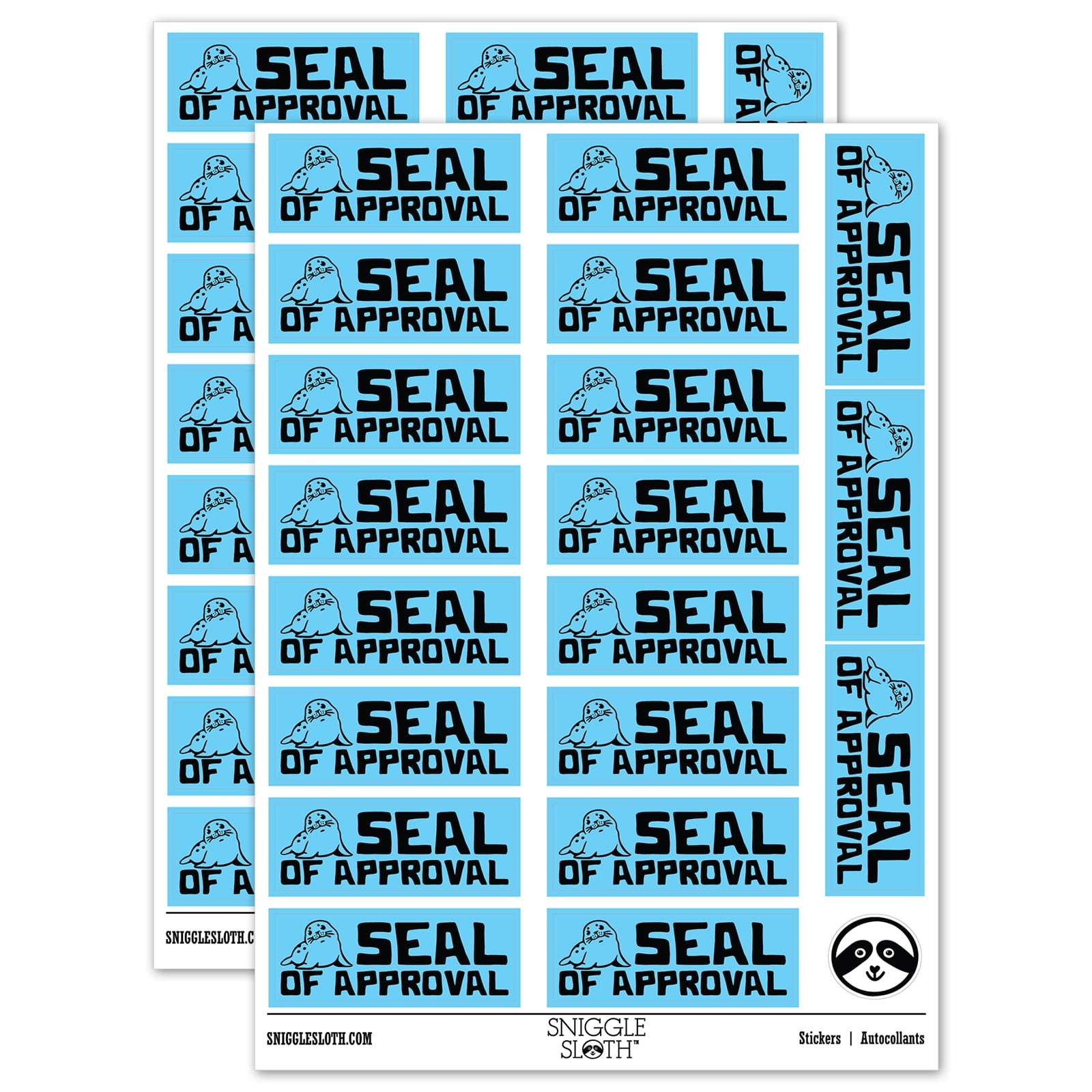 Seal of Approval Teacher Student School Sticker Set - Light Blue ...