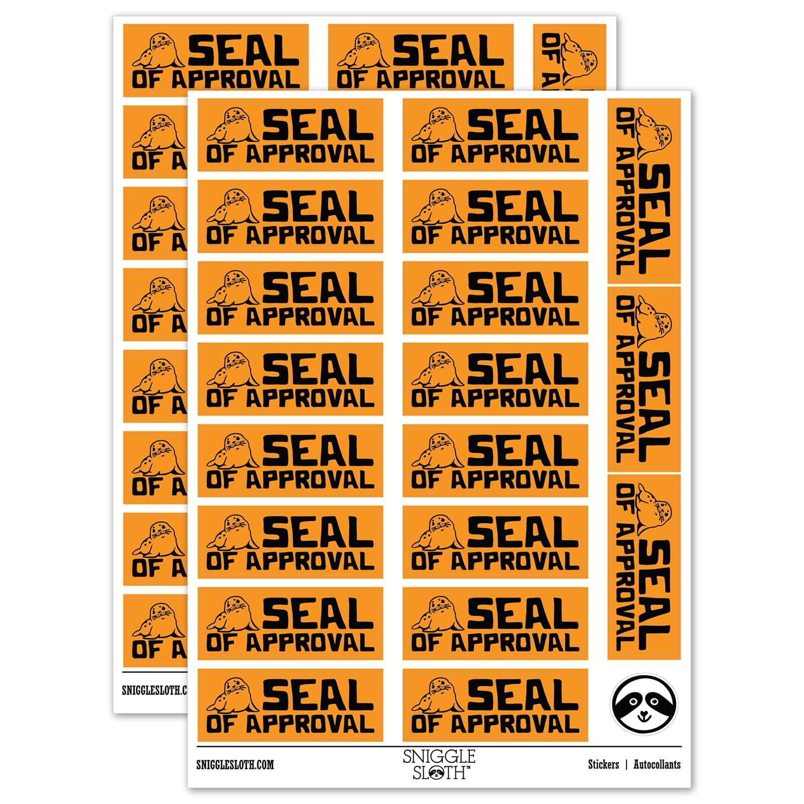 Seal of Approval Teacher Student School Sticker Set - Orange - Gloss ...