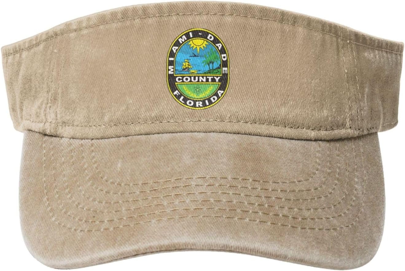 Seal of Miami Dade County, Florida Sport Sun Visor Hats Adjustable ...