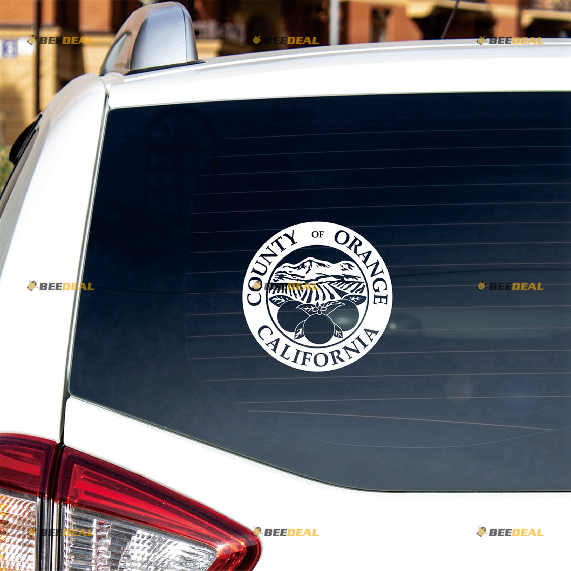 Seal of Orange County Car Sticker Decal Vinyl California - White 6 ...