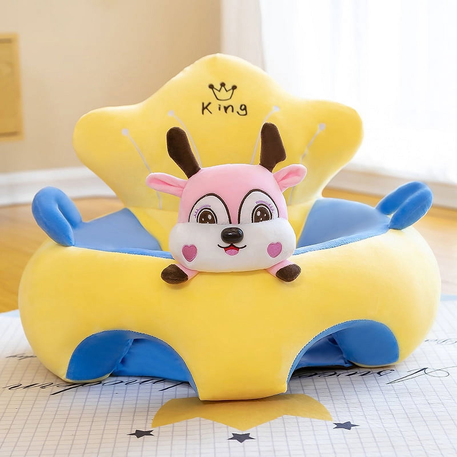 SealSee Baby Support Seat Sofa Plush Soft Animal Shaped Baby Learning ...