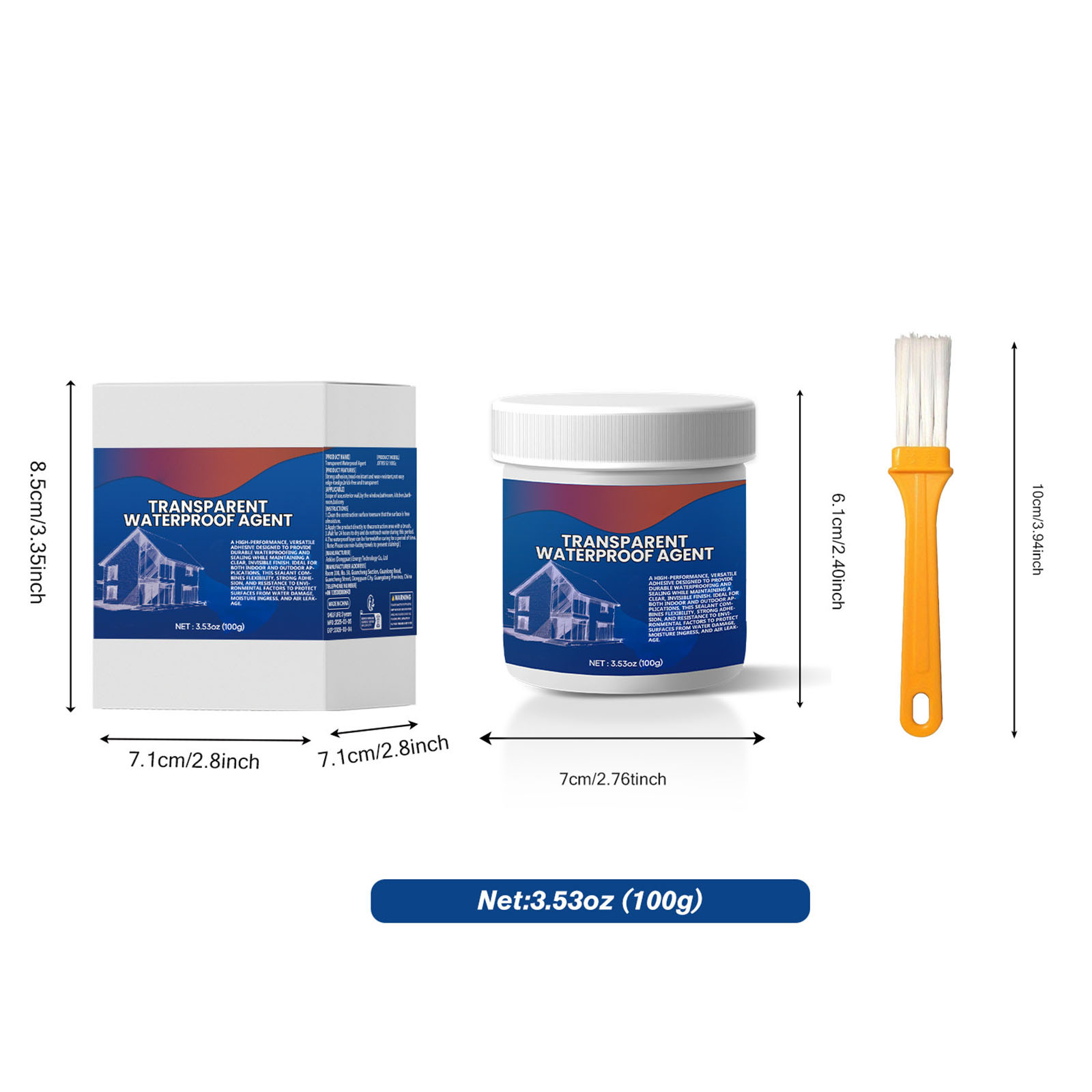 Sealant, Adhesive, Clear Waterproof, Durable Construction, for Home ...