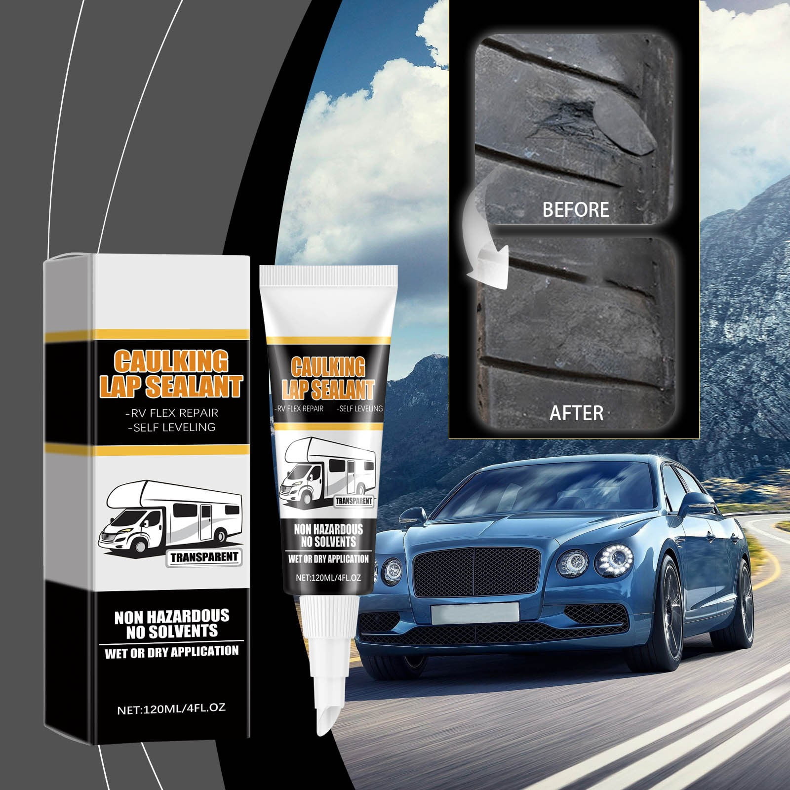 Sealant Adhesive, Strong Bonding Filler, 120ml Portable, Easy ...