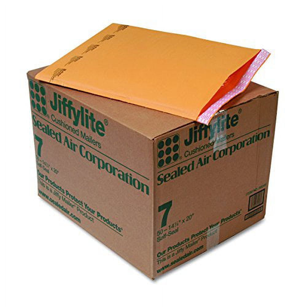 Sealed Air Jiffy Lite Cushioned Mailers, f Seal, #7, 14.25 x 20 Inches ...