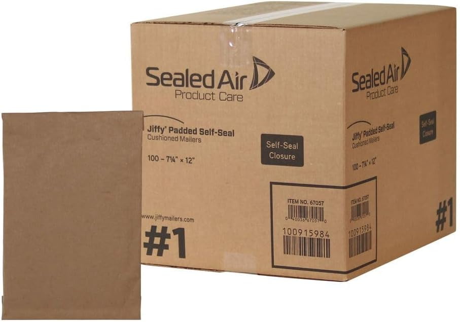 Sealed Air Jiffy Padded Shipping Mailers, Case of 100, Self Seal Heavy ...