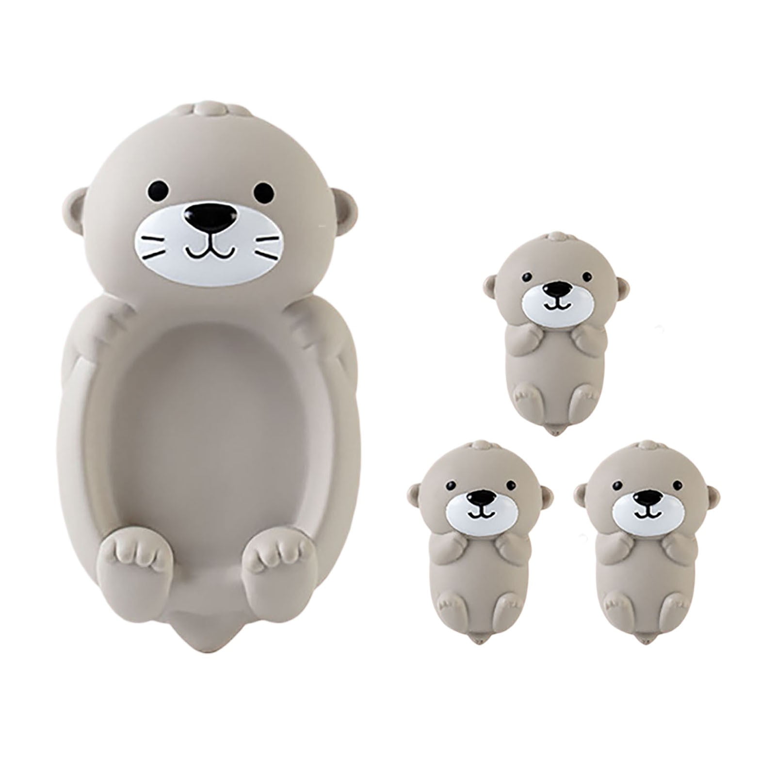 Sealed Floating Otter Bath Toy Set (1 Large + 3 Small), Waterproof ...