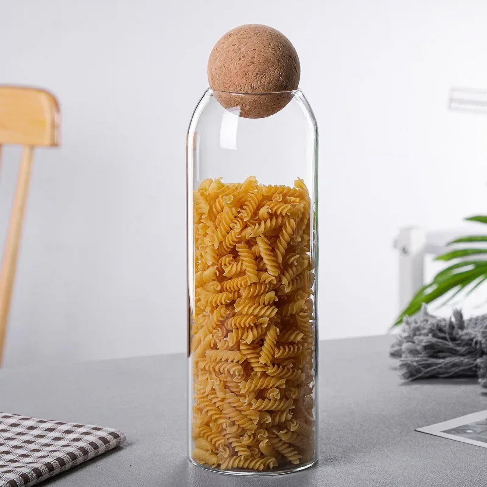 Sealed Jar Glass Cork Stopper Coffee Beans Dried Fruit Storage Box ...